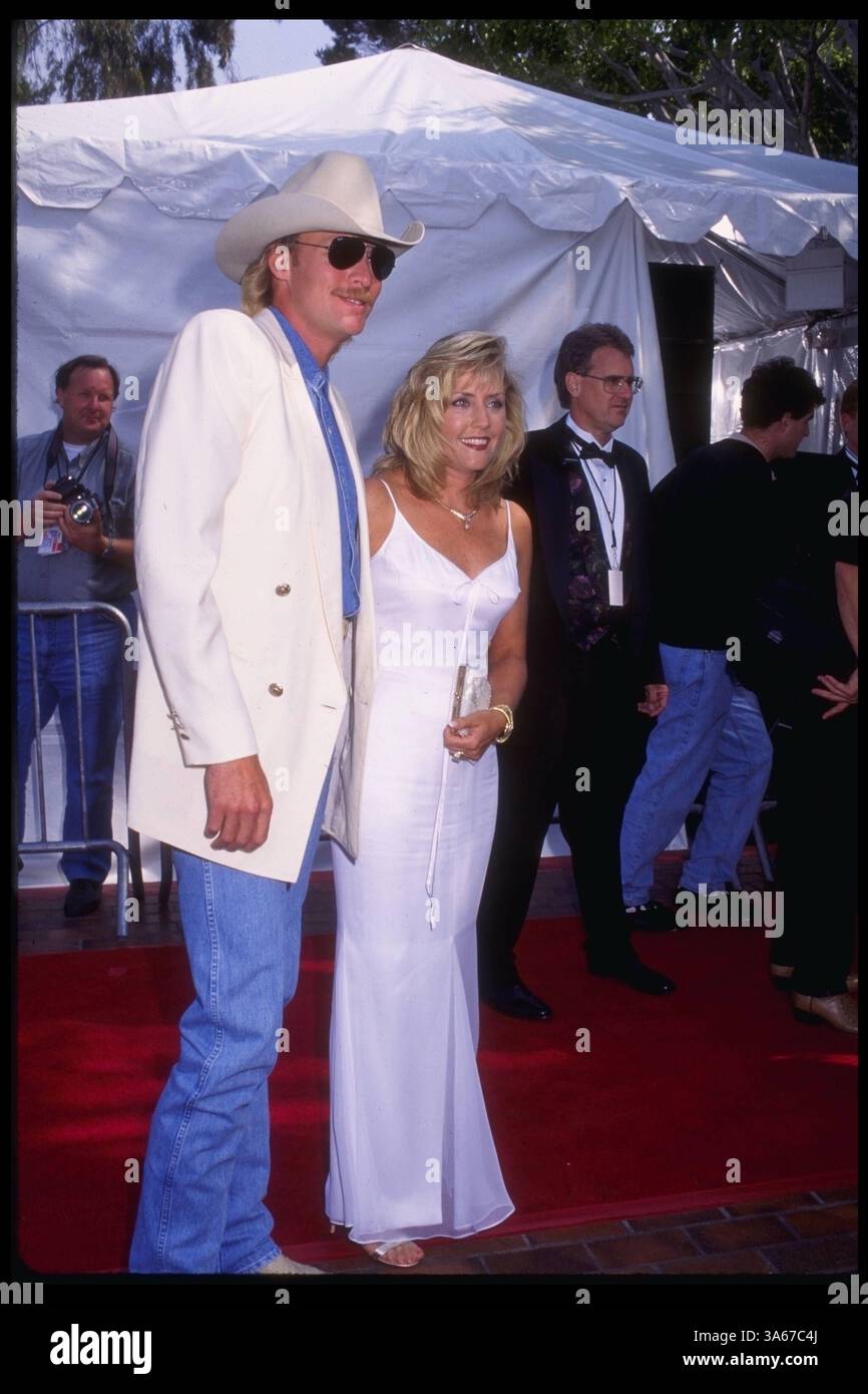 May 10, 1985; Hollywood, CA, USA; ALAN JACKSON and his wife DENISE ...