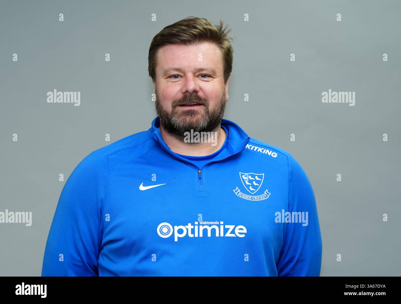 Sussex coach Ashley Wright poses for a photo during a media day at The ...