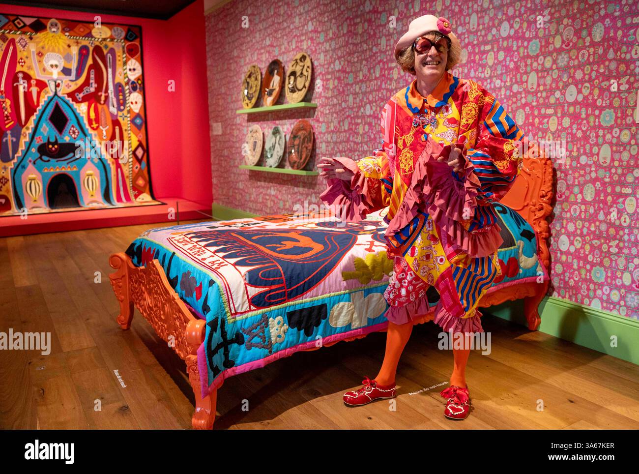 London, UK. 25 3 25 ‘I know who I am' Cotton fabric and appliqué ...