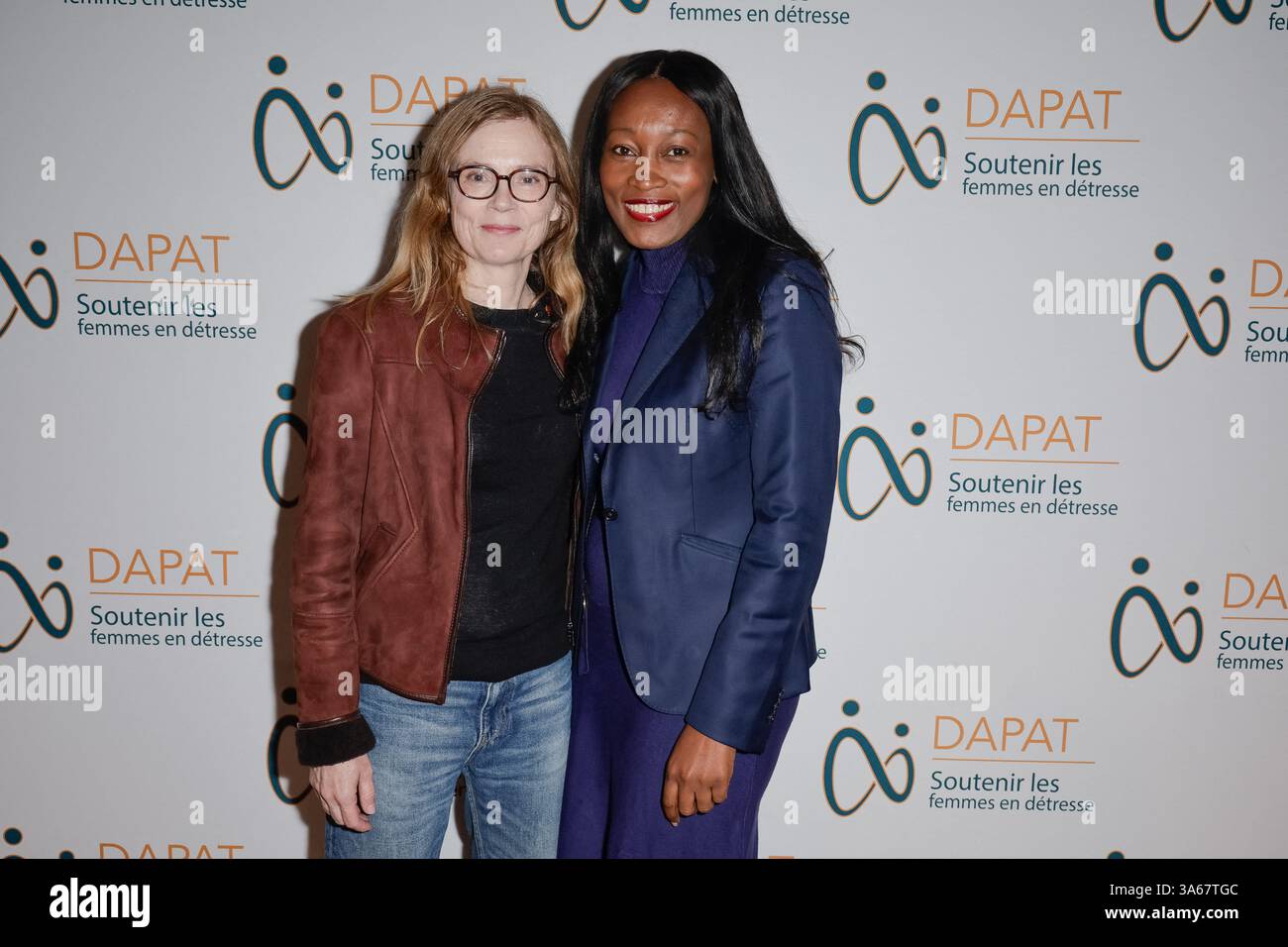 Paris, France. 24th Mar, 2025. Isabelle Carre and Anne-Louise Mesadieu ...