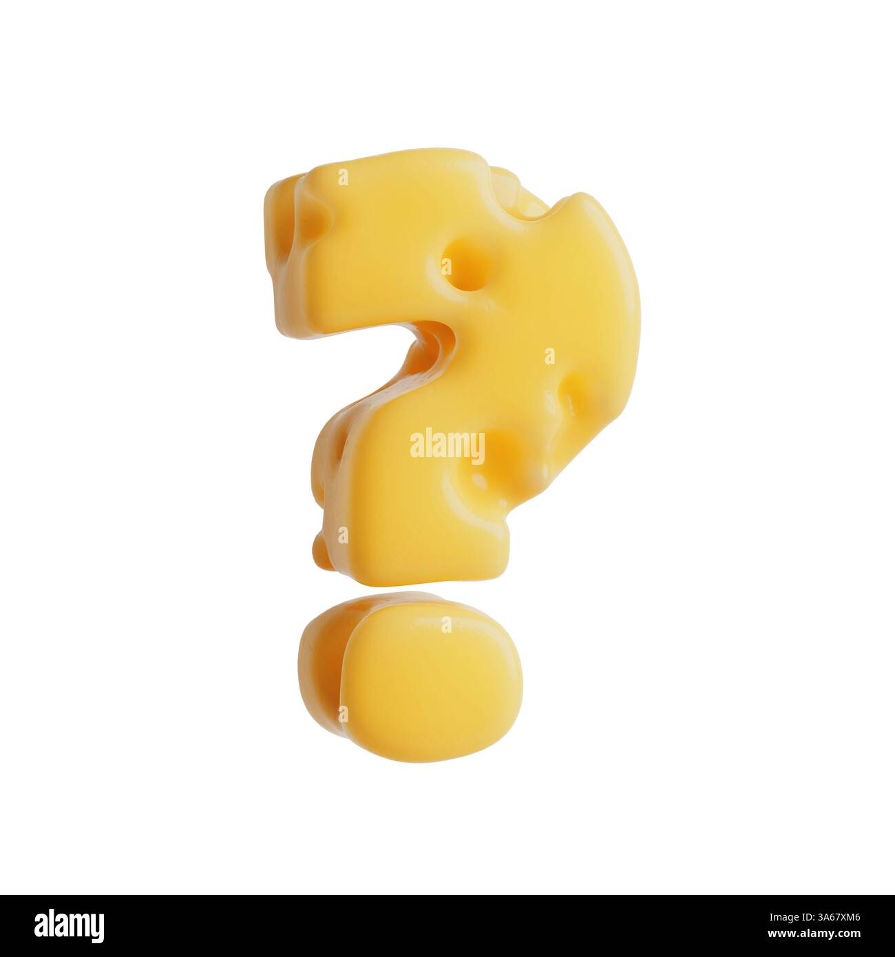 Swiss Cheese Font Letter Question Mark Sign Symbol on a white ...