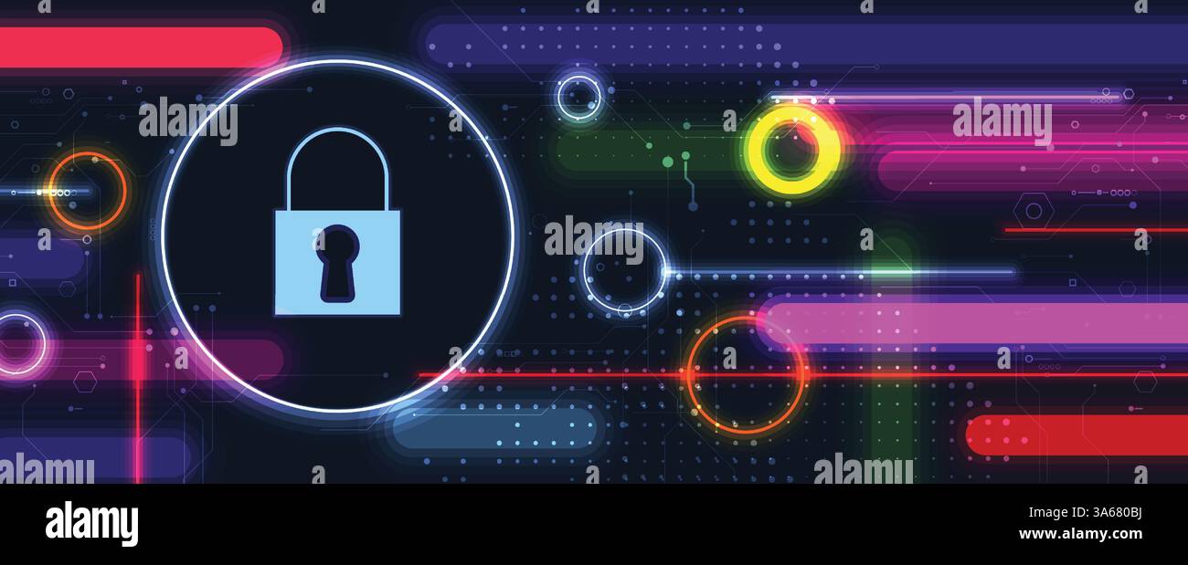 Cyber security protection devices from hacker attack Stock Vector Image ...