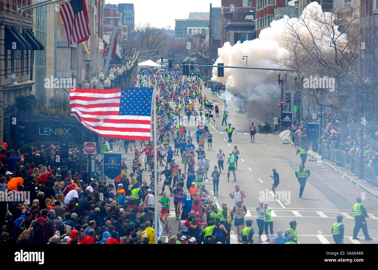 Apr 15, 2013 - Boston, Massachusetts, U.S. - Bombs explodes in the ...