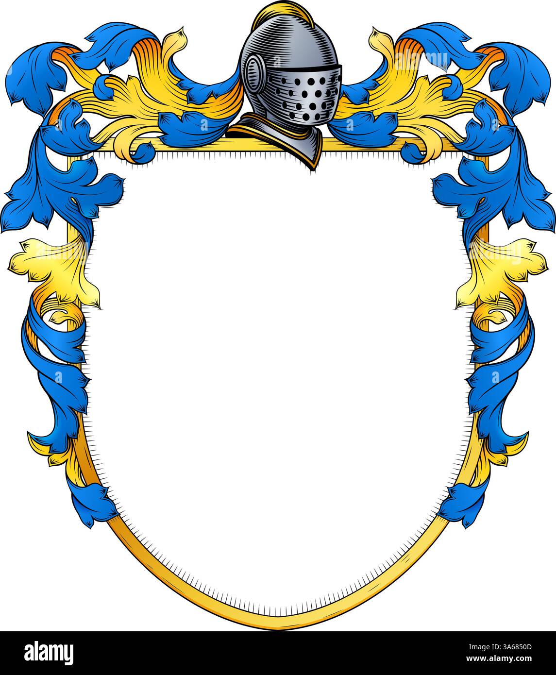 Coat of Arms Crest Family Heraldic Medieval Shield Stock Vector Image ...