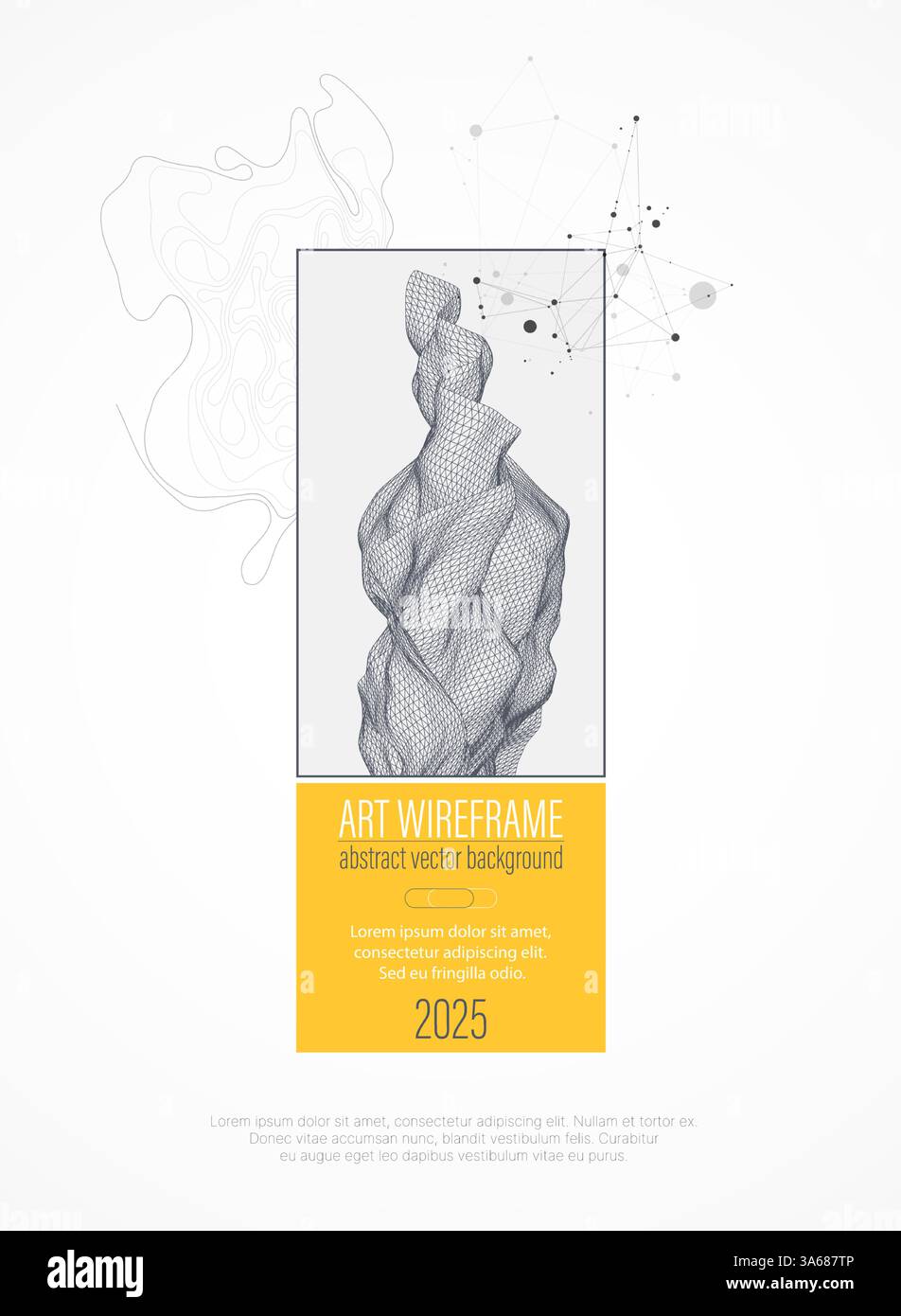 Wireframe design for posters. Page layout. ART background. Scientific ...