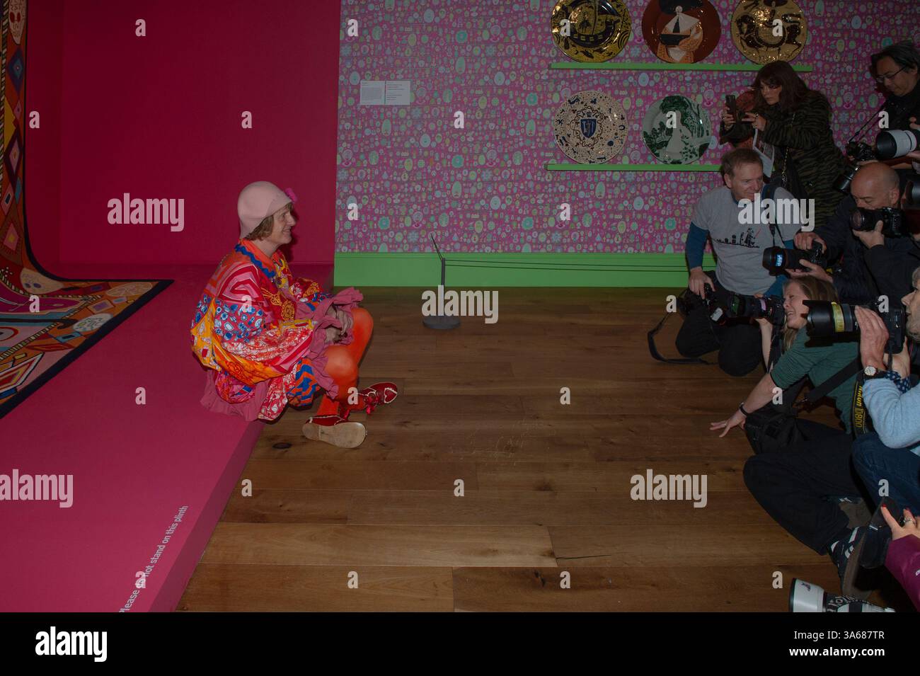 London, UK. 25th Mar, 2025. Sir Grayson Perry with 'Heavens Gate" at ...