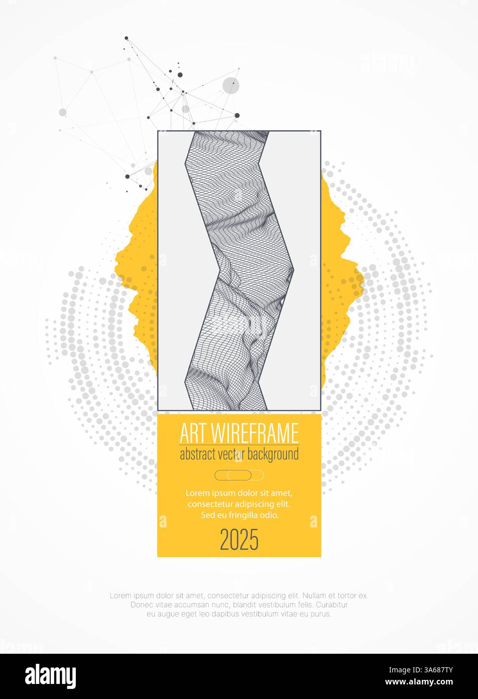 Wireframe design for posters. Page layout. ART background. Scientific ...