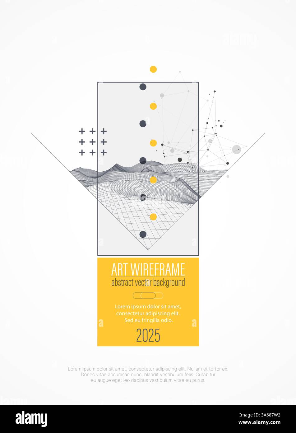 Wireframe design for posters. Page layout. ART background. Scientific ...