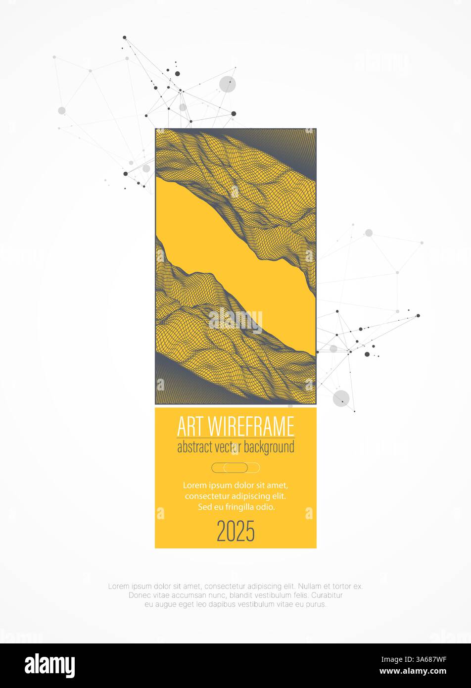 Wireframe design for posters. Page layout. ART background. Scientific ...