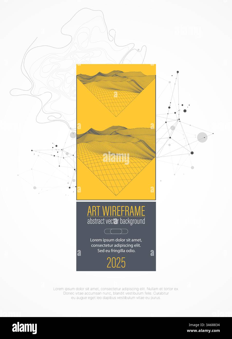 Wireframe design for posters. Page layout. ART background. Scientific ...
