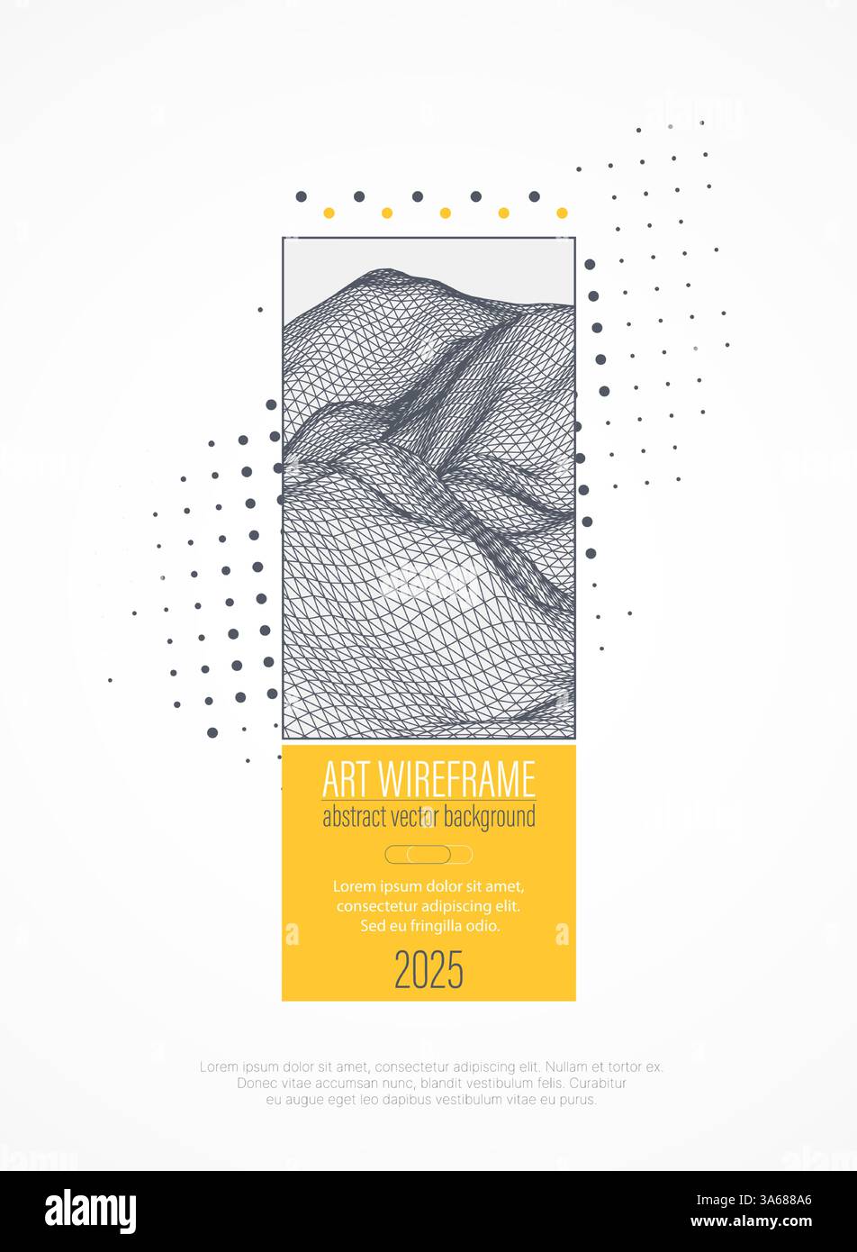 Wireframe design for posters. Page layout. ART background. Scientific ...