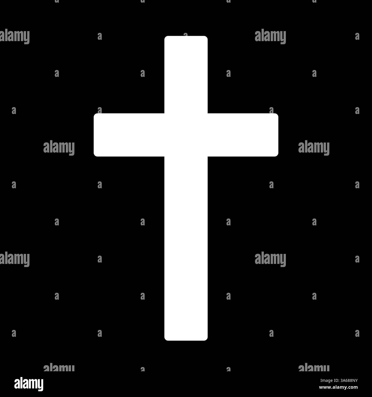 Abstract Geometric Pattern with White Christian Cross. Silhouette of ...