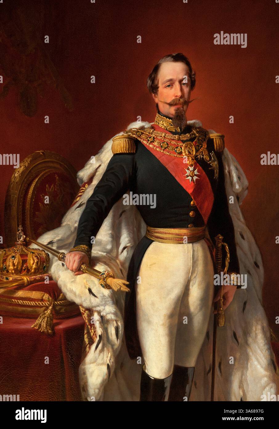 Portrait of Emperor of France Napoleon III 1808-1873 by Franz Xavier ...
