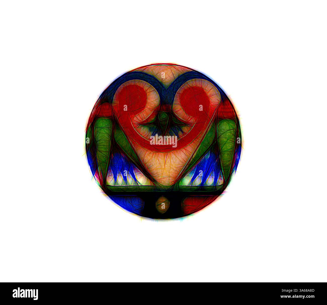 Two intertwined figures in warm colors hi-res stock photography and ...