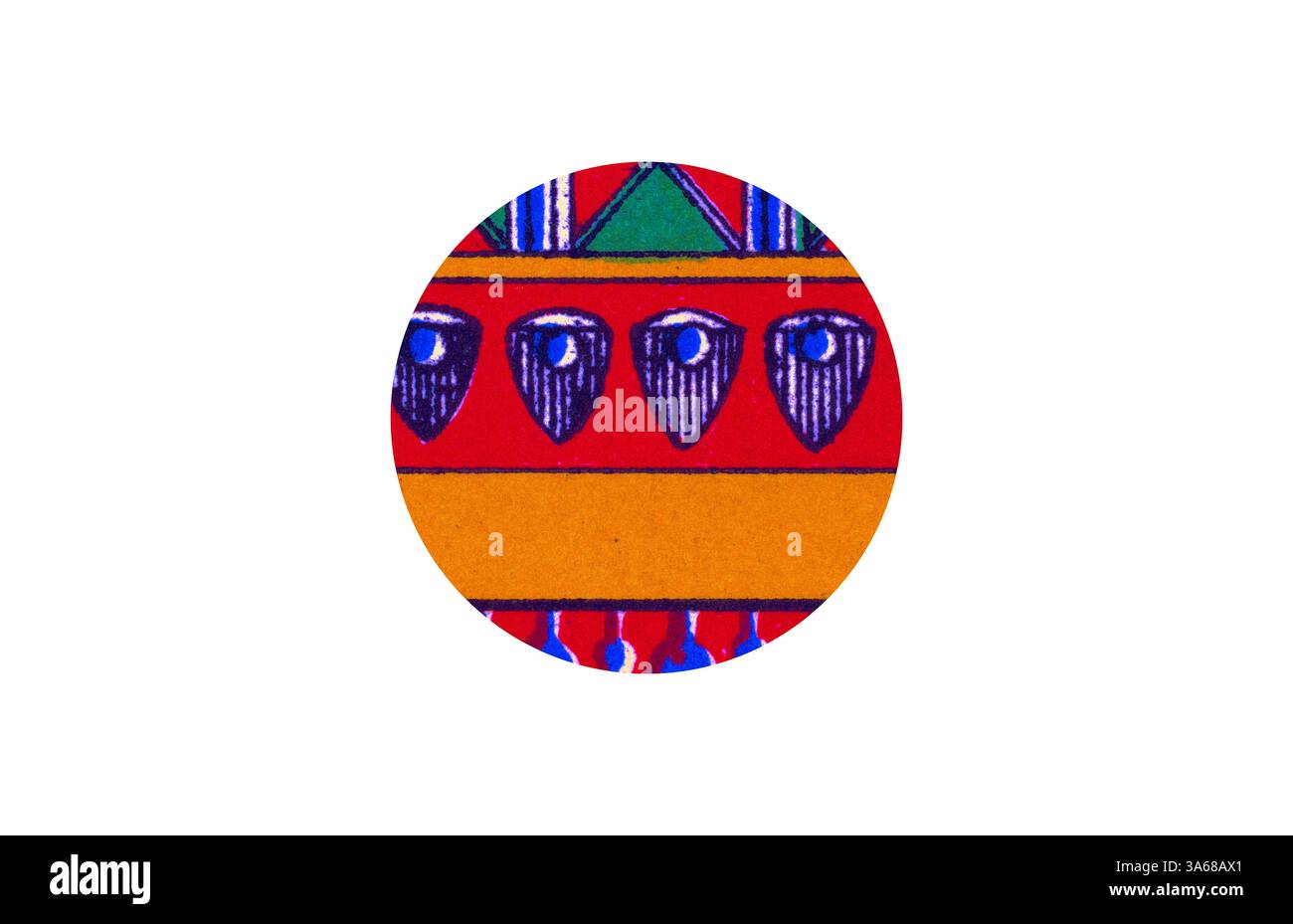 A vibrant design featuring geometric shapes and intricate patterns ...