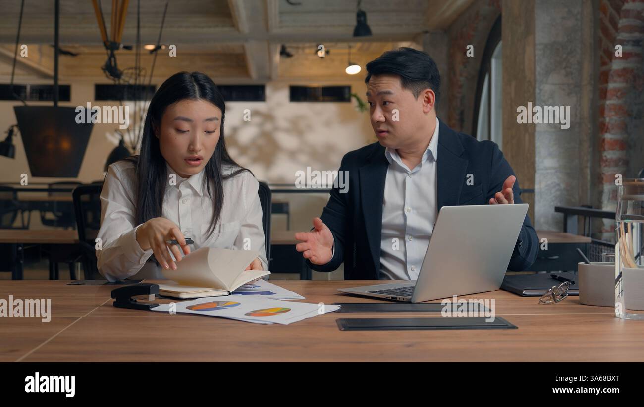 Angry boss Korean Asian businessman man guy business male leader boss ...