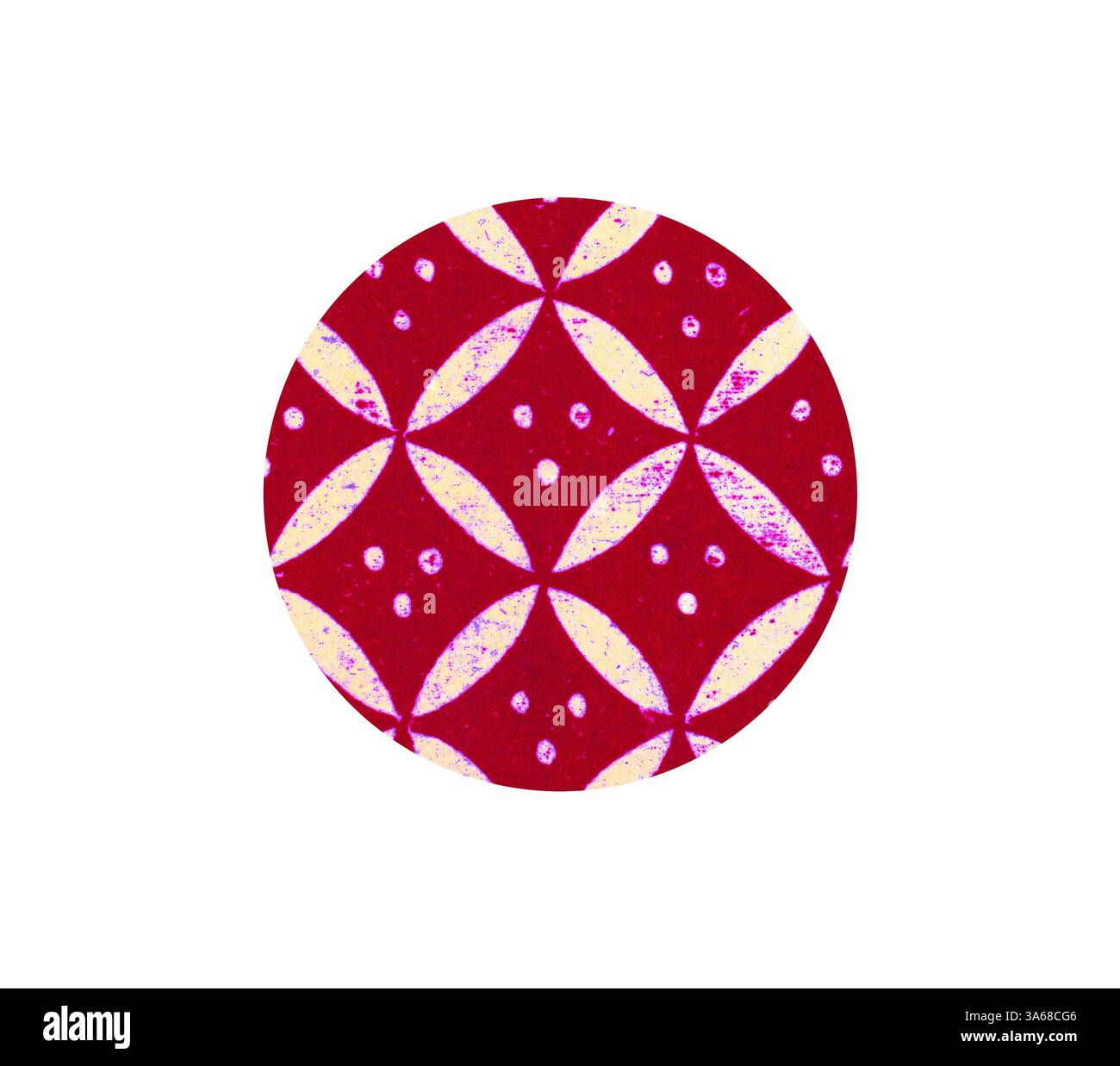 A vibrant circular design featuring a repeating pattern of elongated ...