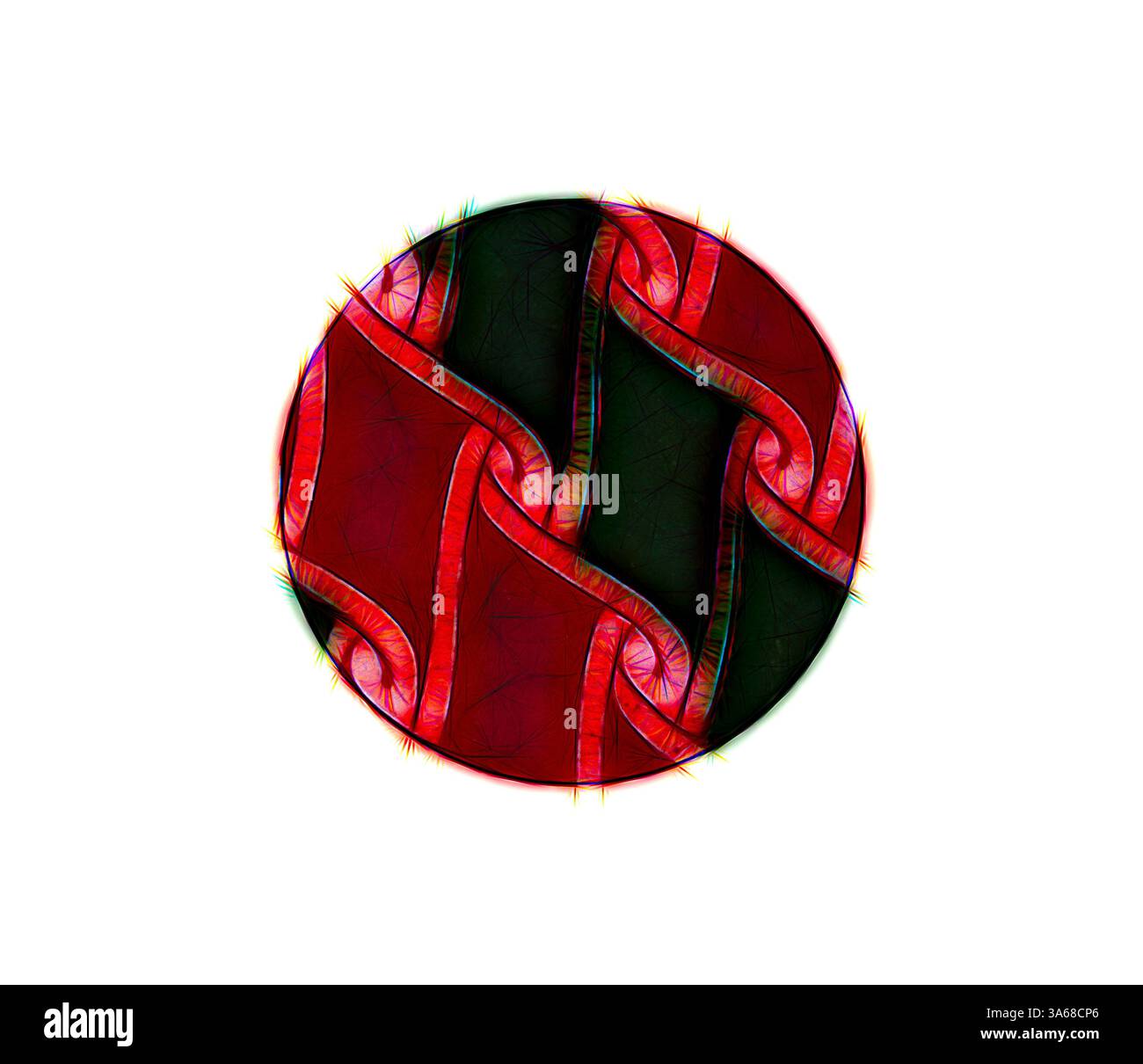 Intertwining patterns in vibrant red hi-res stock photography and ...