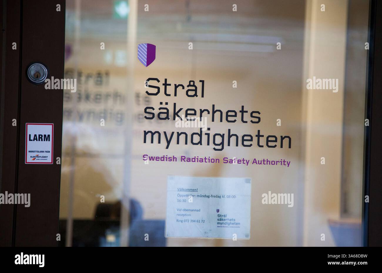 Swedish Radiation safety authority sign on the entrance door Stock ...