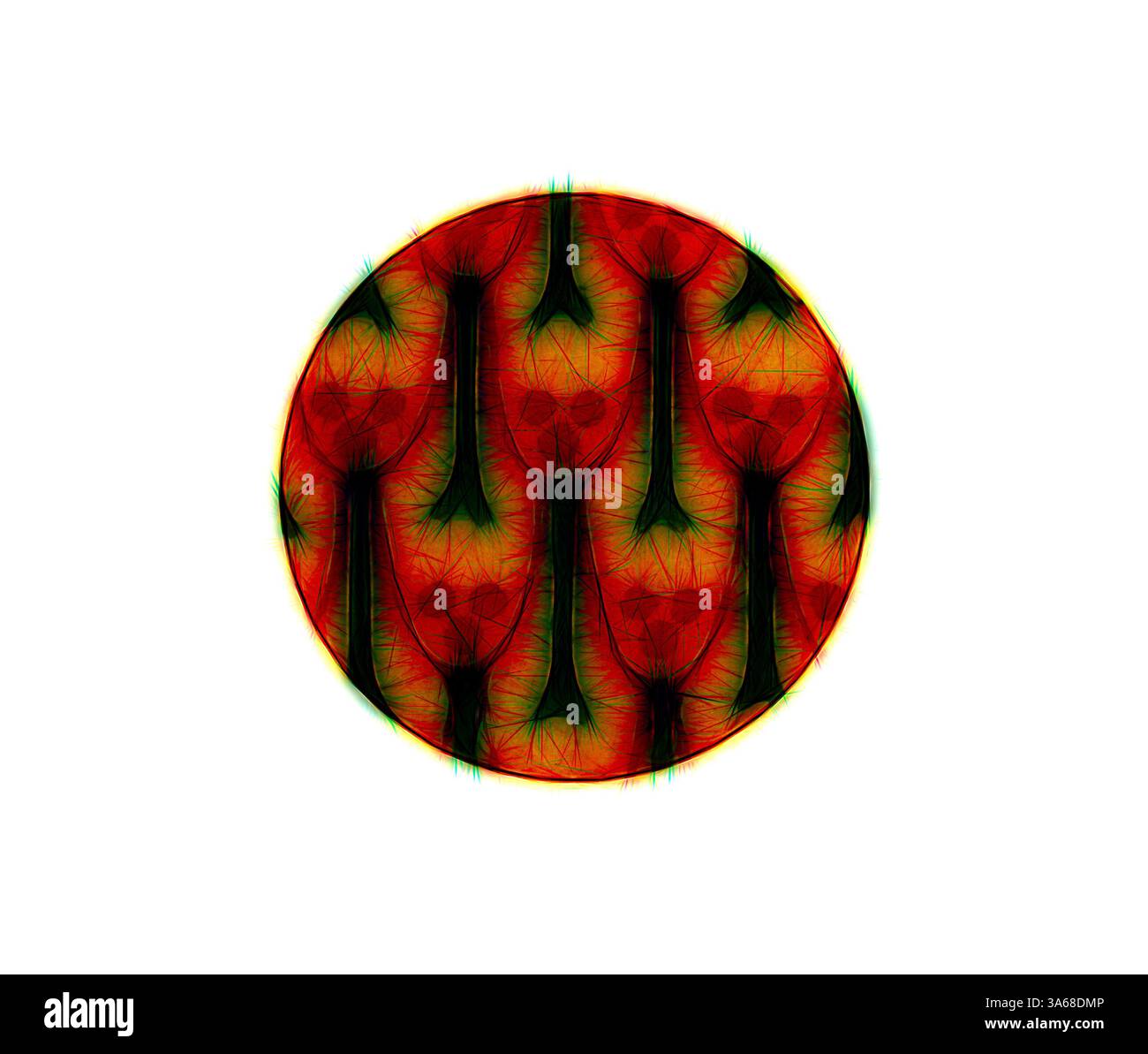 Vibrant pattern of elongated shapes in shades of orange hi-res stock ...