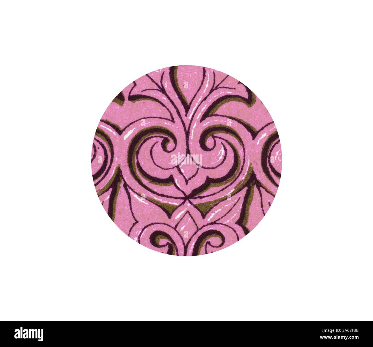 Swirling floral motifs in shades of pink hi-res stock photography and ...