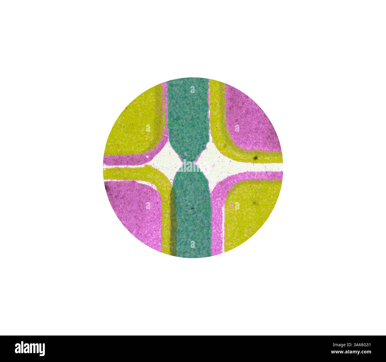 Intersecting shapes in shades of green hi-res stock photography and ...