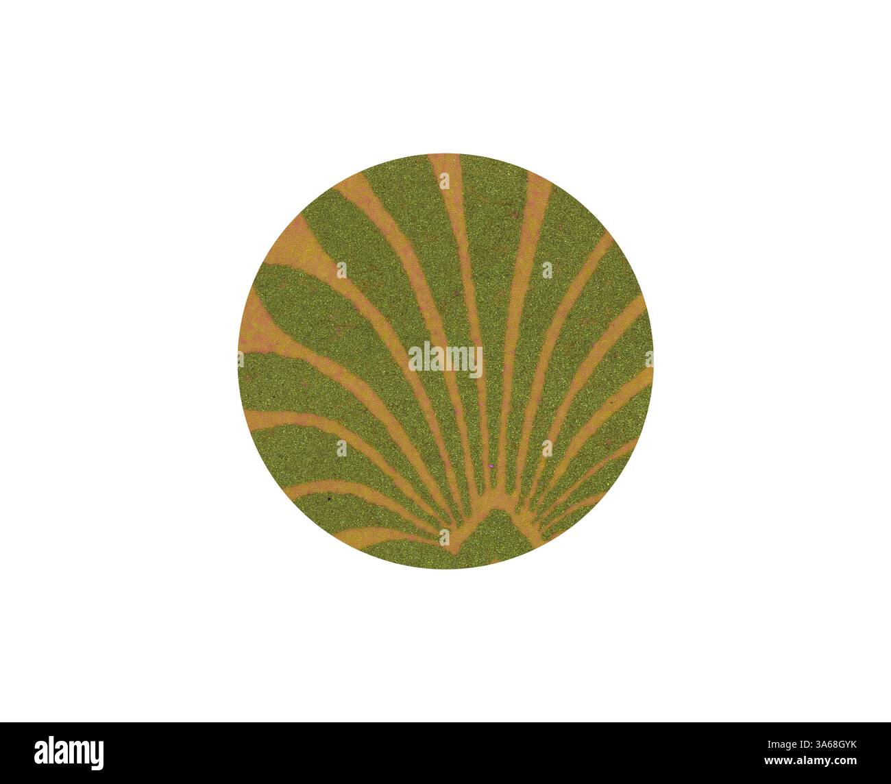 A circular design featuring radiating, leaf-like patterns in vibrant ...