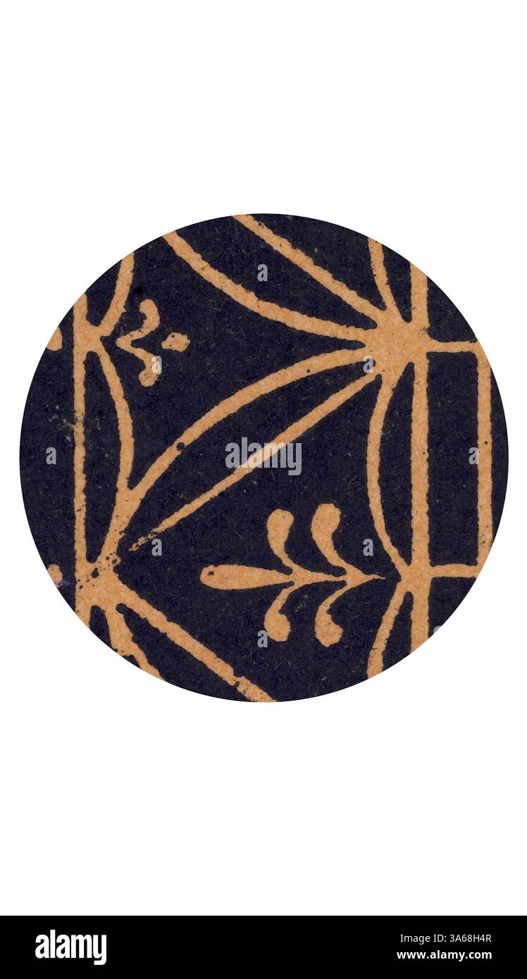 A circular design featuring an intricate pattern of curved lines and ...