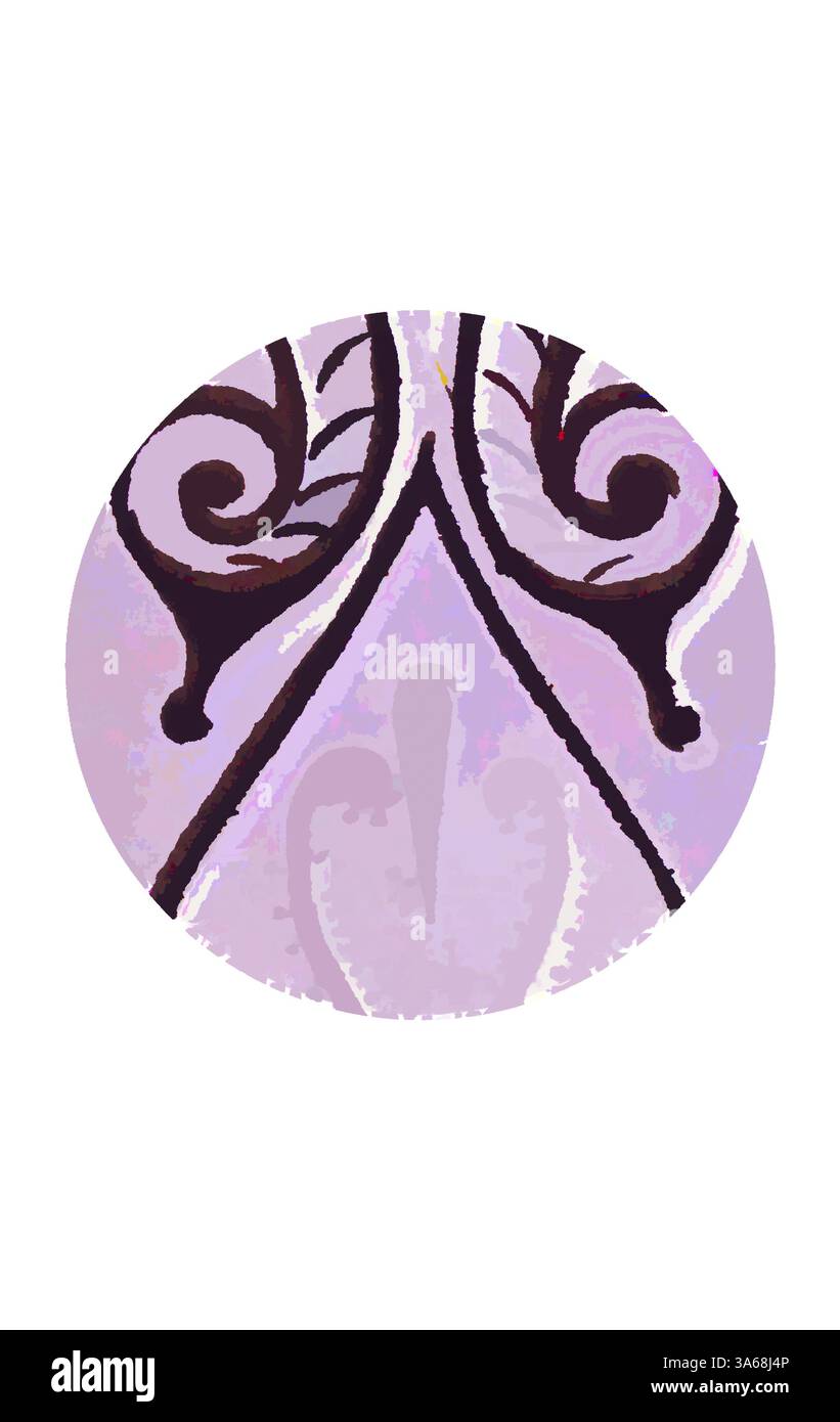 An intricate design featuring elegant swirls and curves, creating a ...