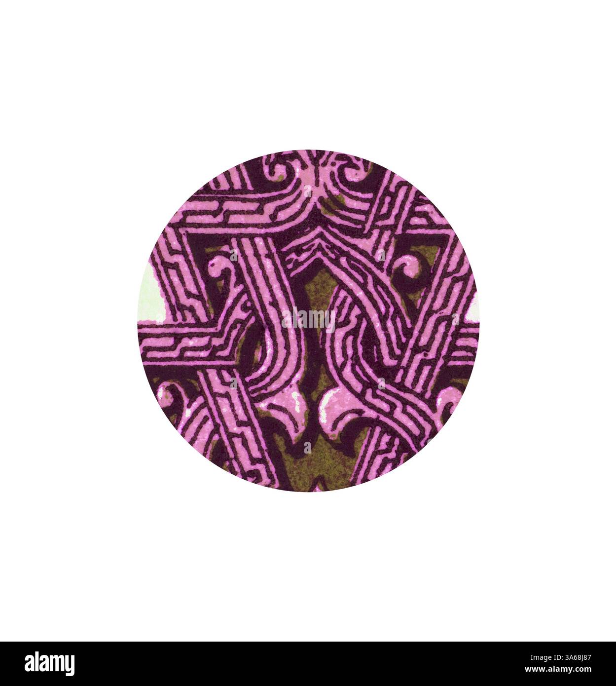 Intricate intertwining patterns in shades of pink hi-res stock ...