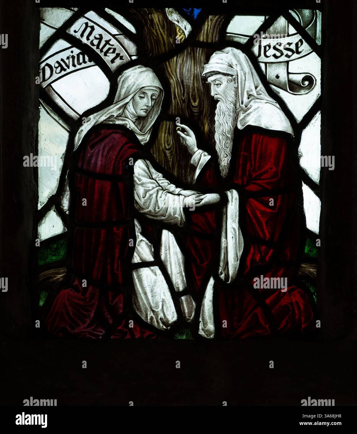 Tree of Jesse window detail, All Saints Church, Tinwell, Rutland ...