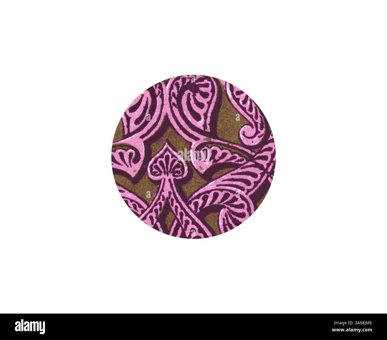 A circular design featuring intricate swirls and floral patterns in ...