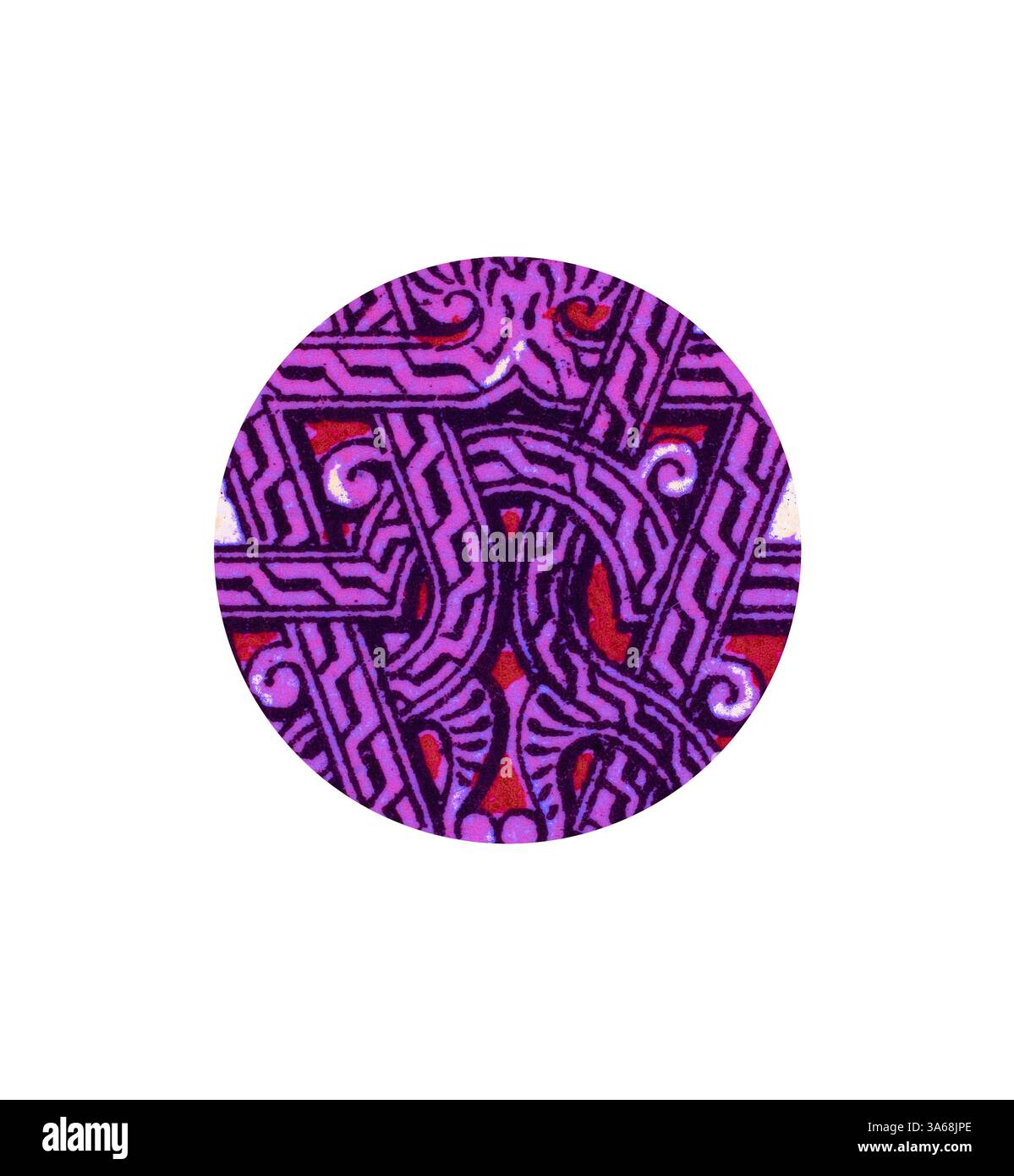 Circular designs in shades of red Cut Out Stock Images & Pictures - Alamy