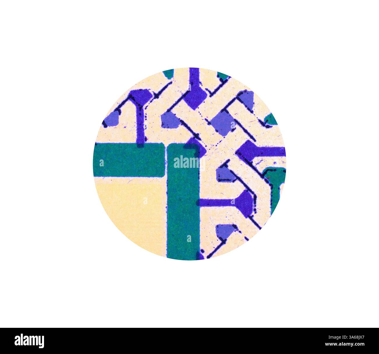 A circular design featuring intricate patterns of interwoven lines and ...