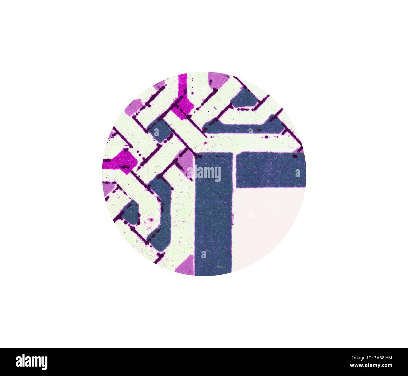 An intricate geometric design featuring curved and angular lines ...