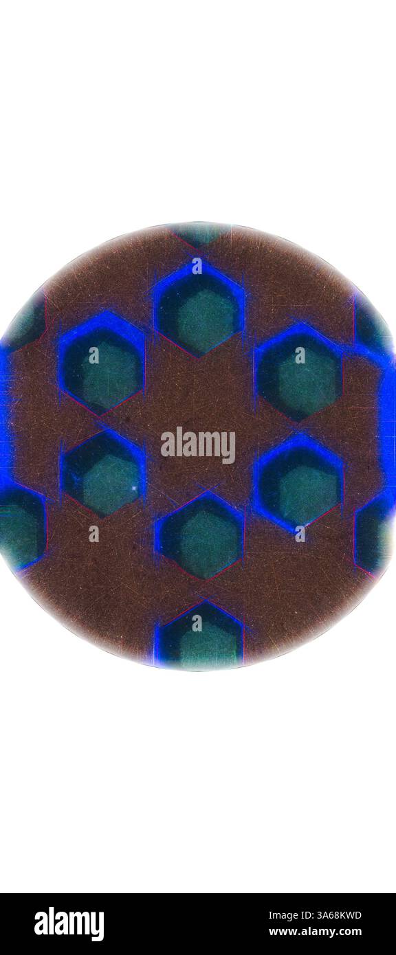 A close-up of a circular pattern showcasing a series of interconnected ...