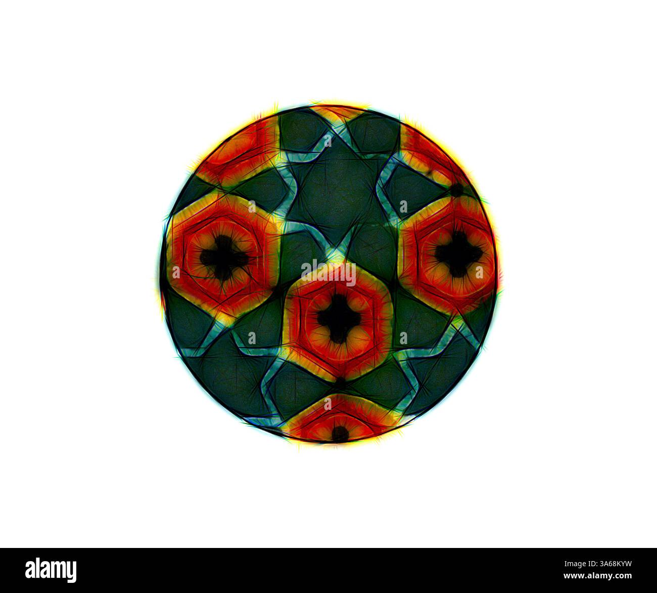 Interconnected hexagonal shapes in bold colors hi-res stock photography ...