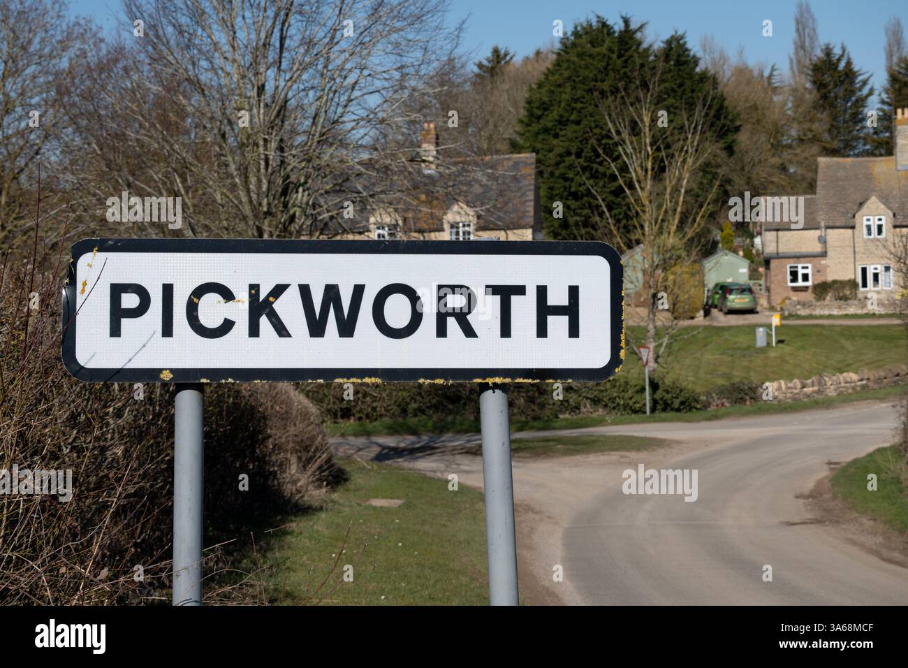 Pickworth village sign, Rutland, England, UK Stock Photo - Alamy