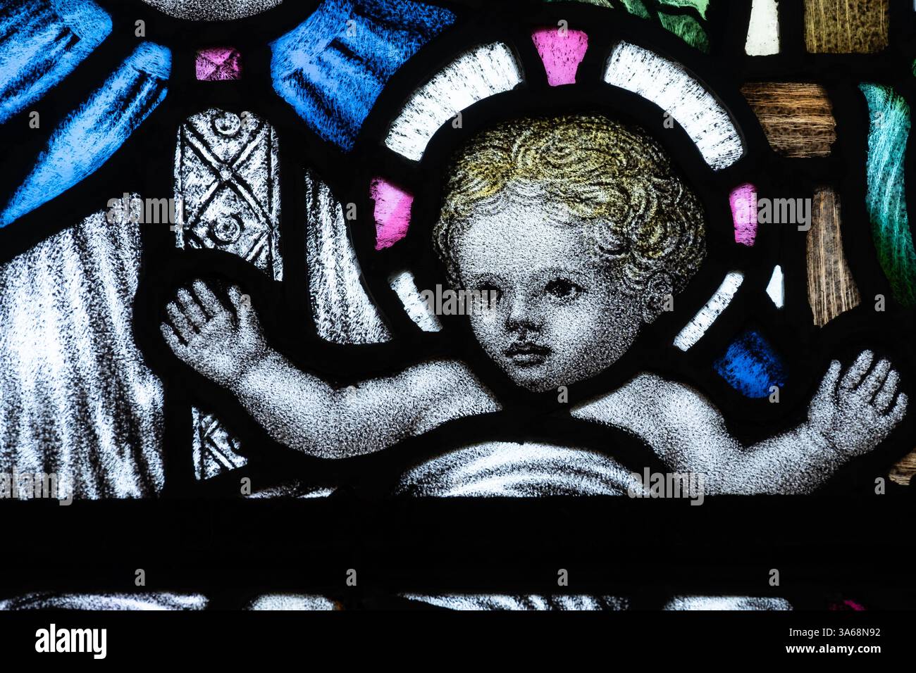 Infant Jesus, Epiphany window by Donald Brooke detail, St. Mary`s ...