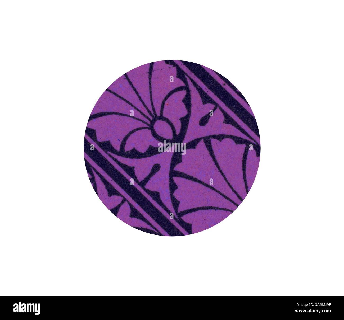 A circular design featuring intricate butterfly motifs and floral ...