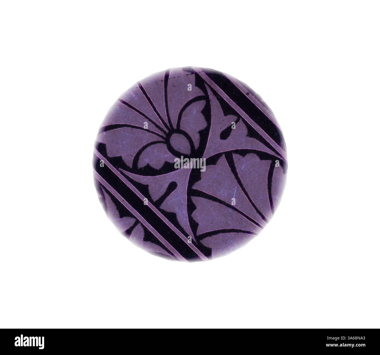 An intricately designed circular object featuring delicate butterfly ...