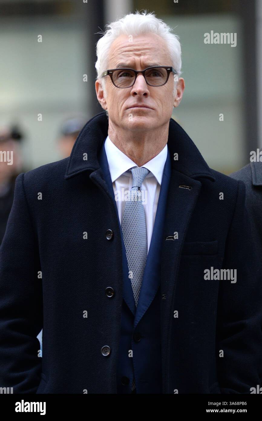 John Slattery at the 'Mad Men' art installation unveiling at Time ...