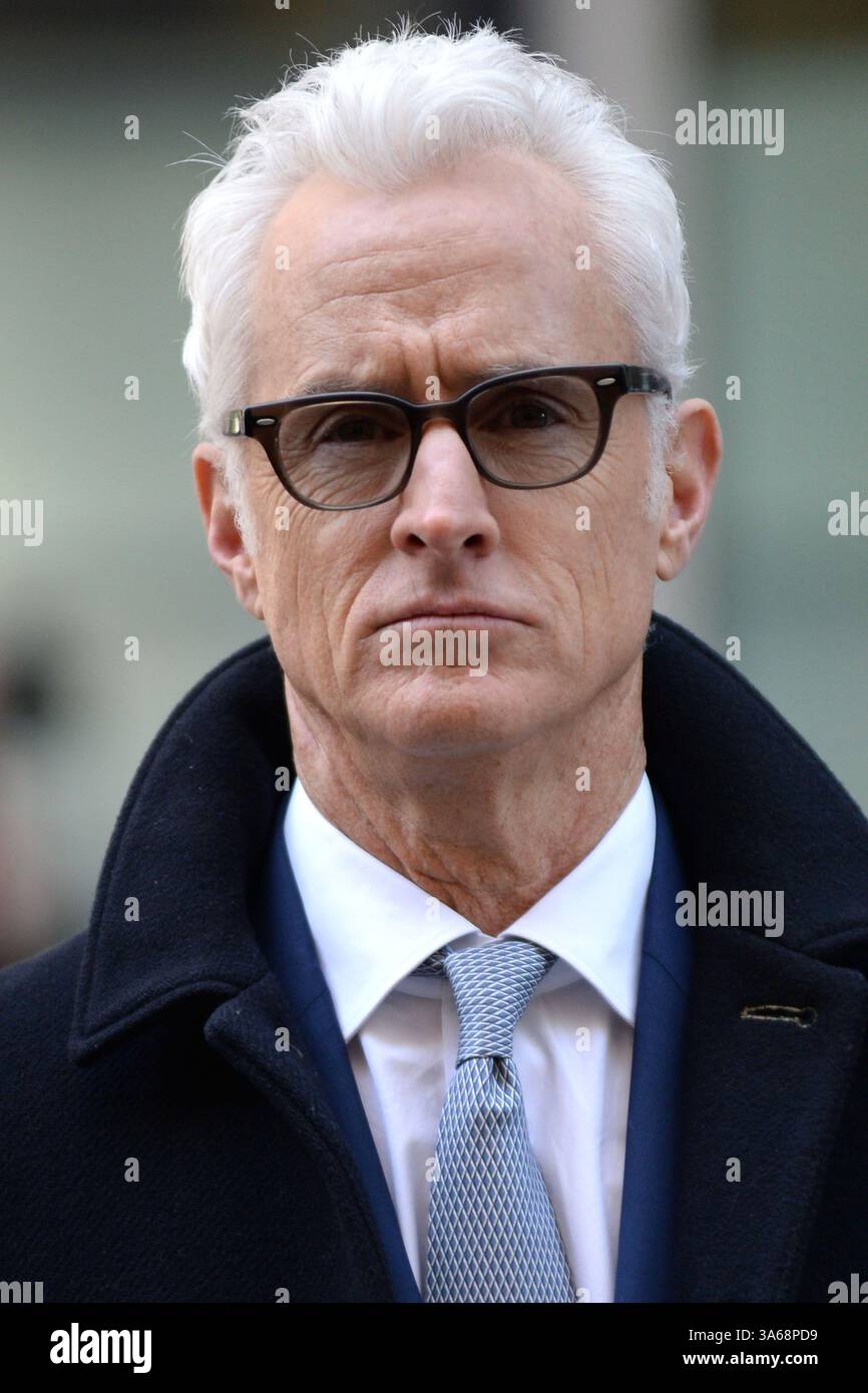 John Slattery at the 'Mad Men' art installation unveiling at Time ...