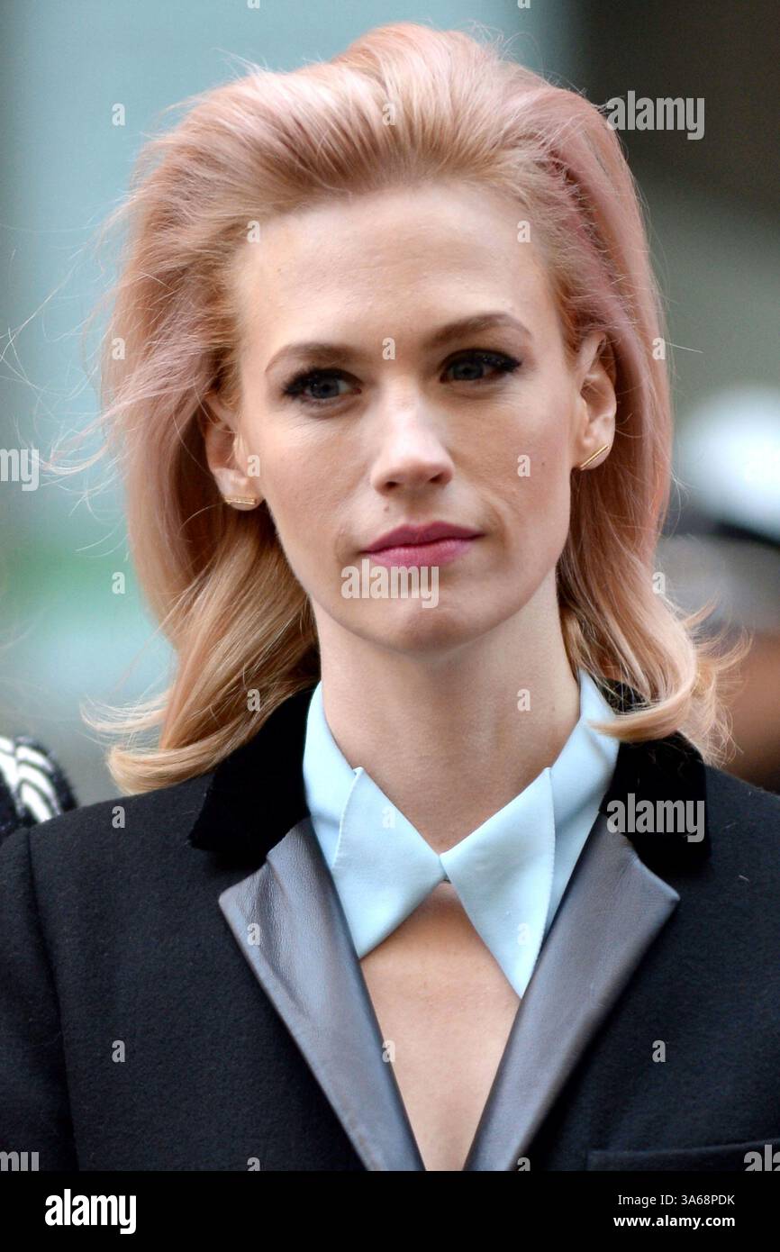 January Jones at the 'Mad Men' art installation unveiling at Time ...