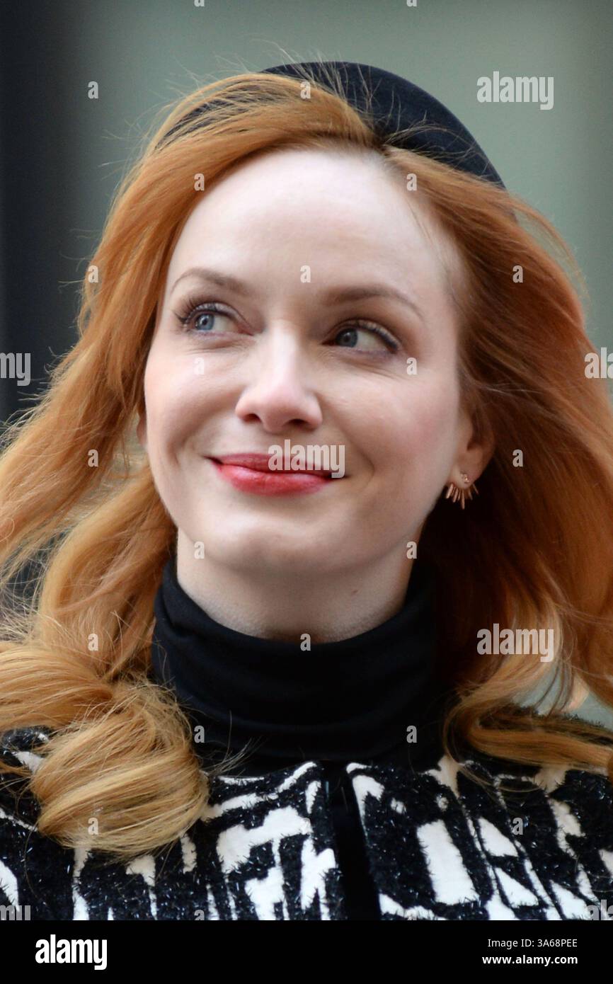 Christina Hendricks at the 'Mad Men' art installation unveiling at Time & Life Building in New ...