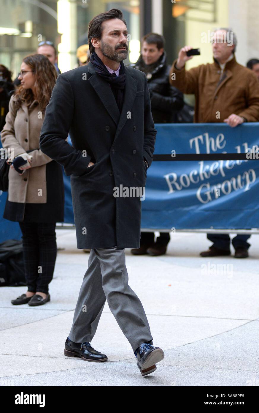 Jon Hamm at the 'Mad Men' art installation unveiling at Time & Life ...
