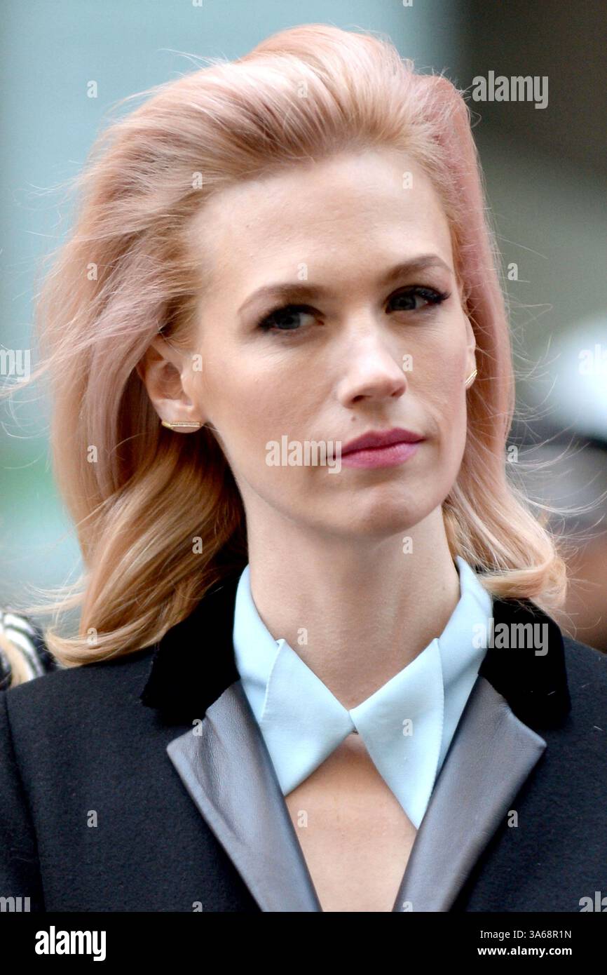January Jones at the 'Mad Men' art installation unveiling at Time ...