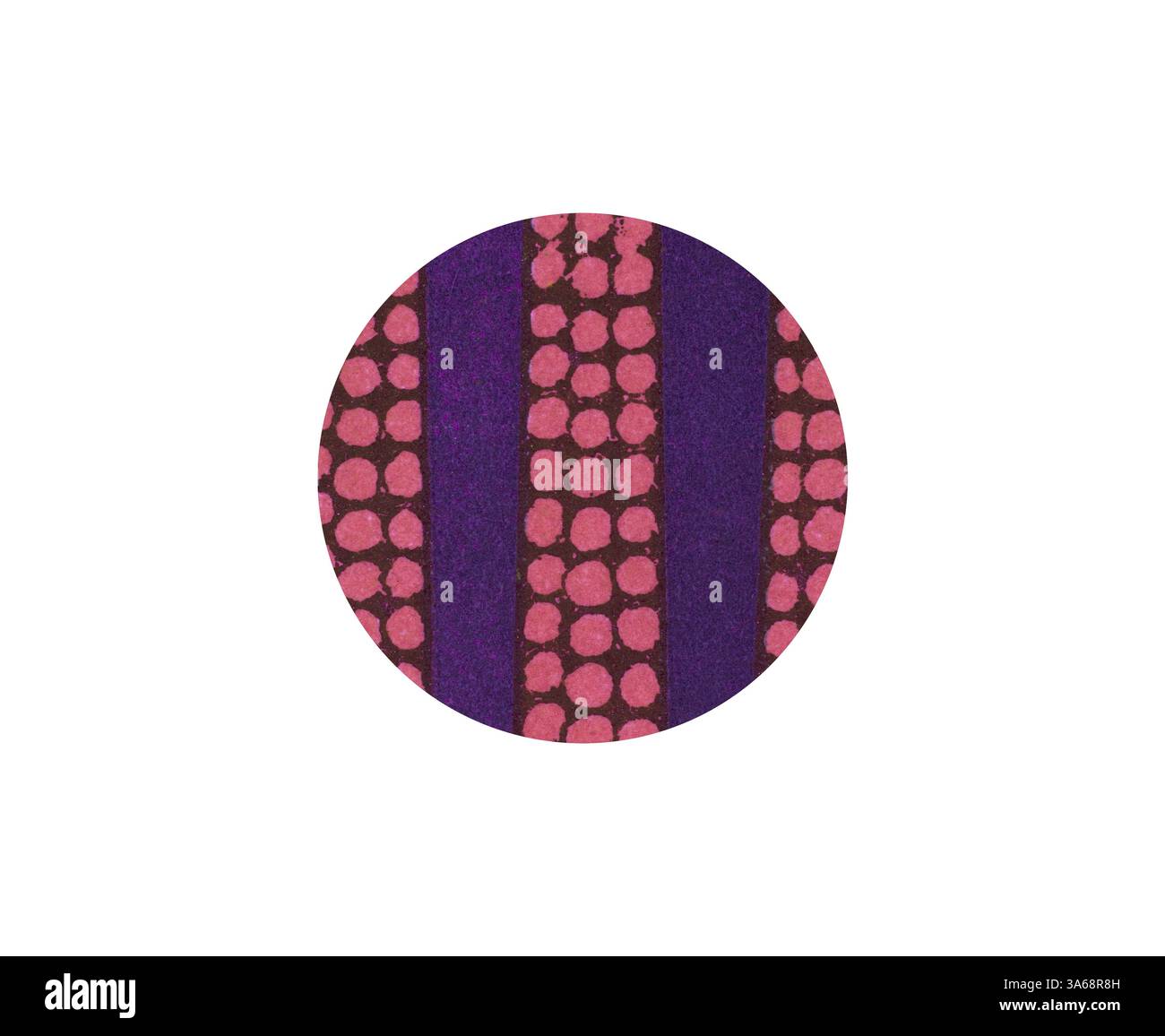 A vibrant pattern featuring alternating stripes of deep purple and ...