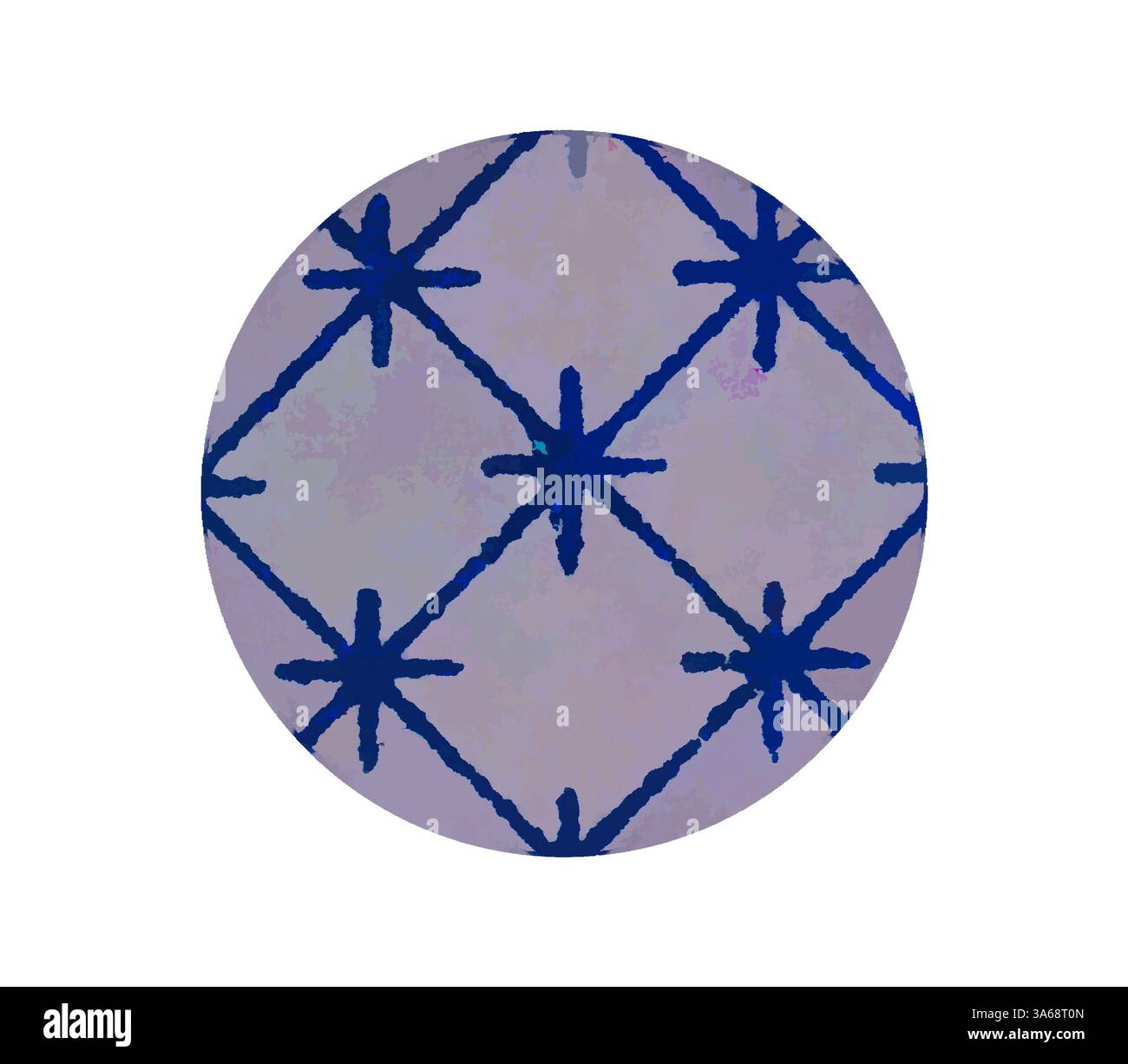 A circular design featuring a geometric pattern of intersecting lines ...