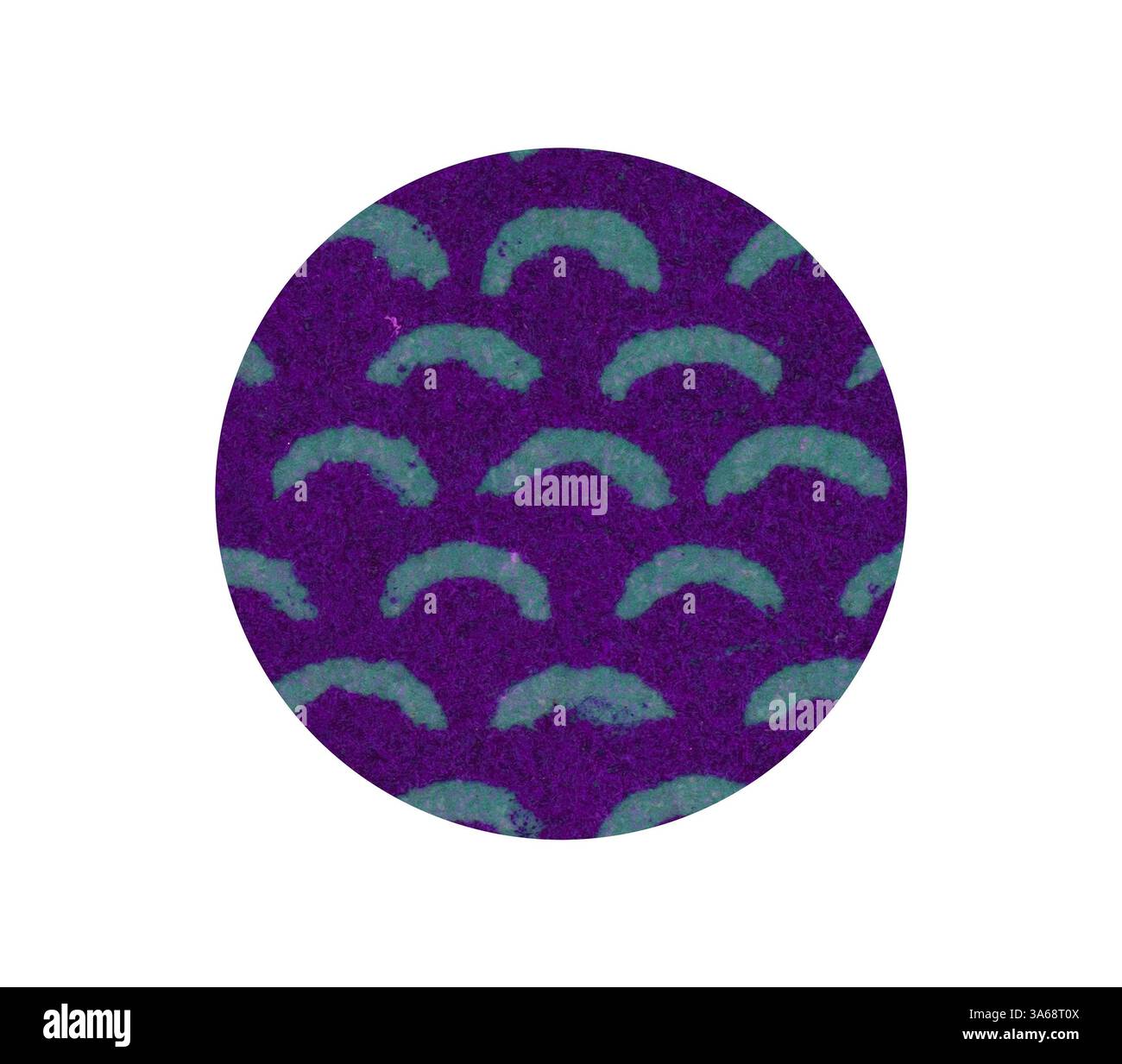A circular design featuring a repeating pattern of curved shapes in ...